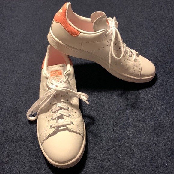 adidas | Shoes | New Adidas X Stan Smith White And Coral Sneakers 85 ...